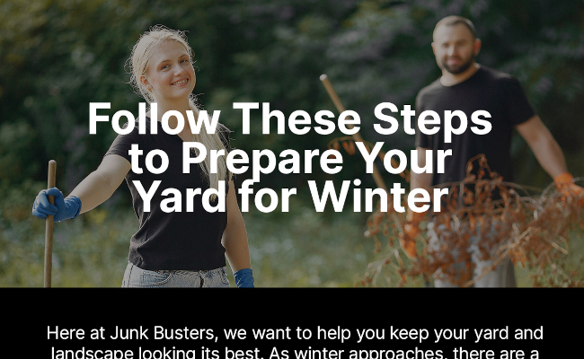 Follow These Steps to Prepare Your Yard for Winter [infographic] | Junk ...